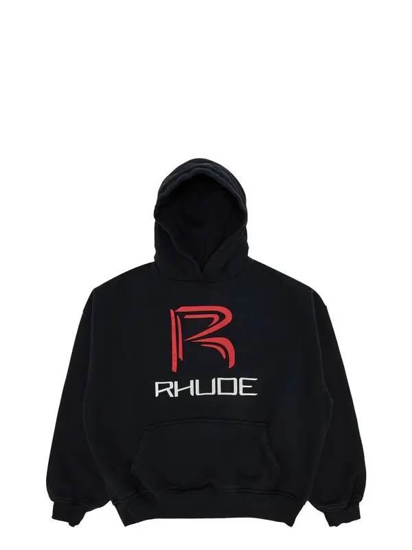 Rhude Circuit Logo Hoodie - Black