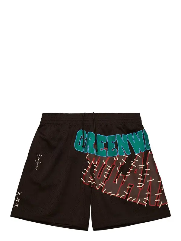 CACTUS JACK BY TRAVIS SCOTT Cactus Jack X Mitchell & Ness Tulane University Shorts - Brown