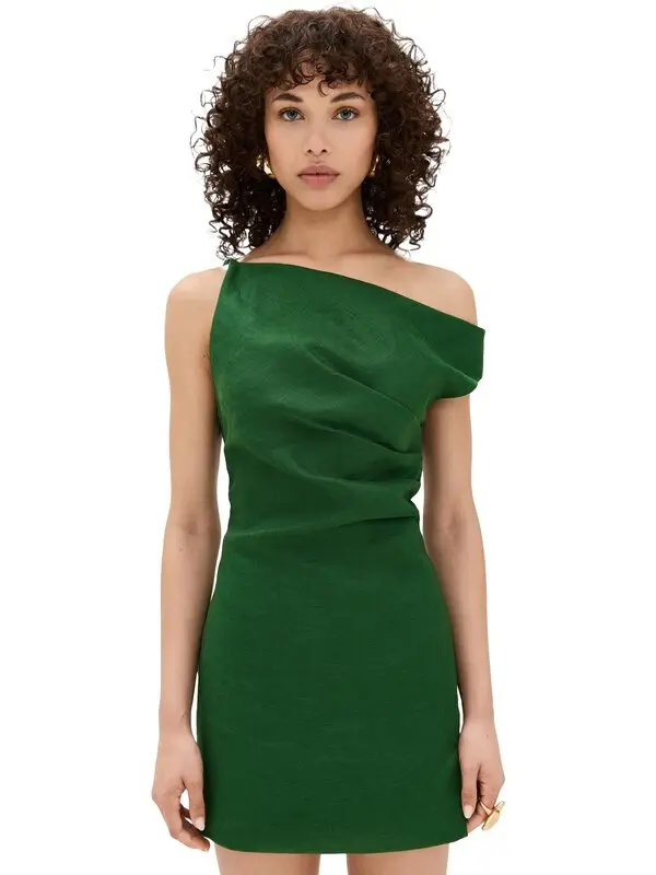 Ronny Kobo Winnie Mini Dress - Palm Green