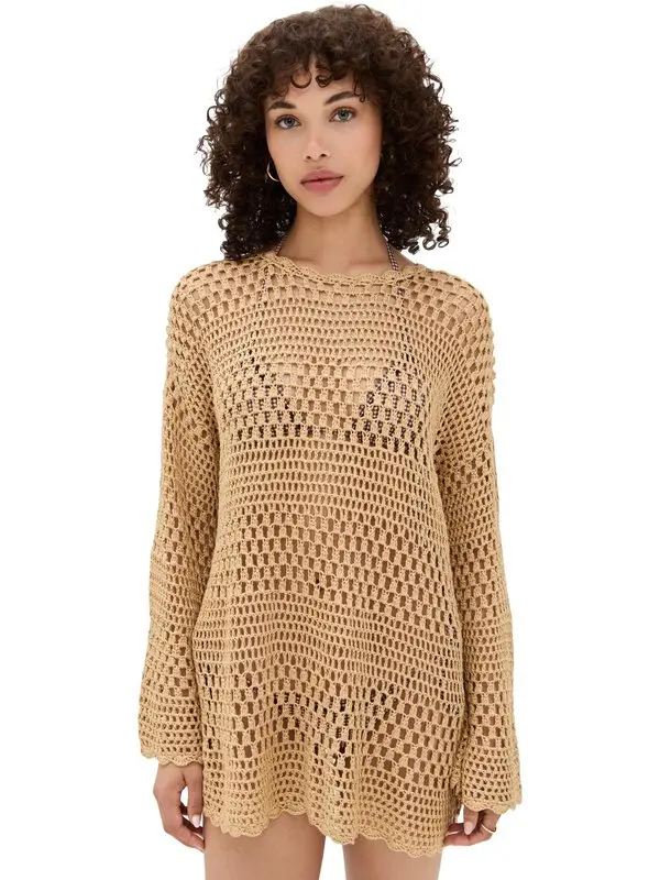 Show Me Your Mumu Paula Pullover - Latte Crochet