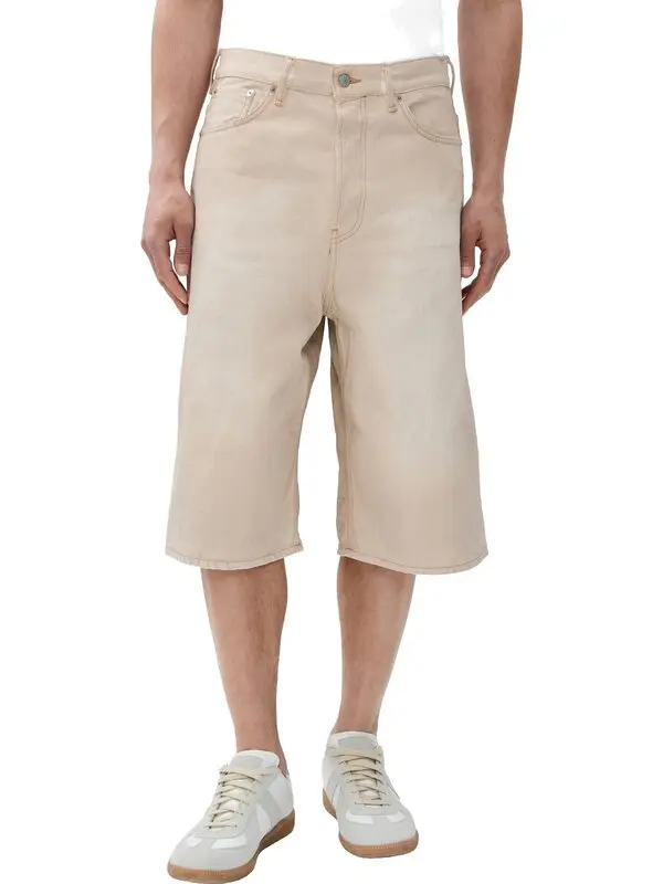 Acne Studios Judda Traffic Denim Shorts - Sand Beige