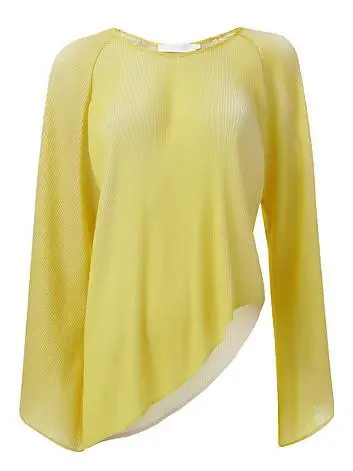 LEEM Plisse Woven Top - Yellow
