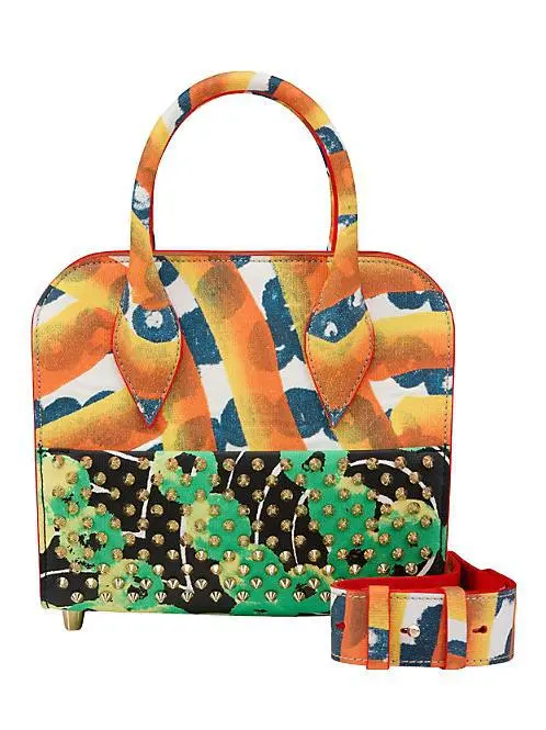 CHRISTIAN LOUBOUTIN Eloise Mini Printed Leather Tote Bag - Multi/magma