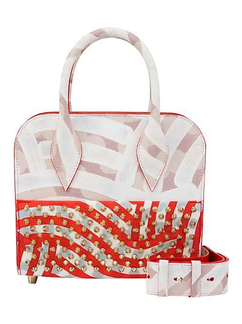 CHRISTIAN LOUBOUTIN Eloise Mini Printed Leather Tote Bag - Multi Leche