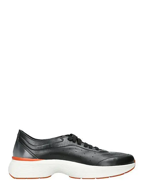 Santoni Bounce Leather Low-top Trainers - Black