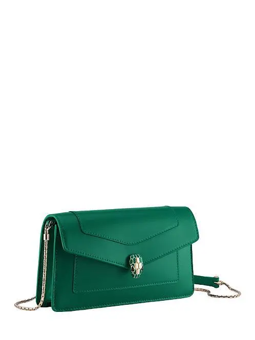 BVLGARI Serpenti Forever Leather Pochette - Green