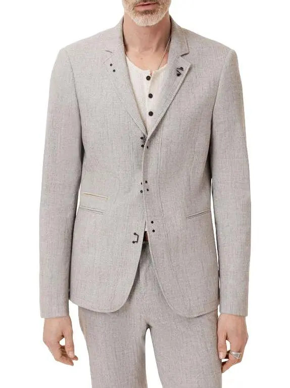 John Varvatos Wallace Slim Fit Stretch Cotton Sport Coat - Mushroom