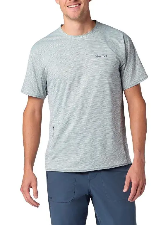 MARMOT Airexchange Solarshield Upf Crewneck T-shirt - Boulder Crack Frequency