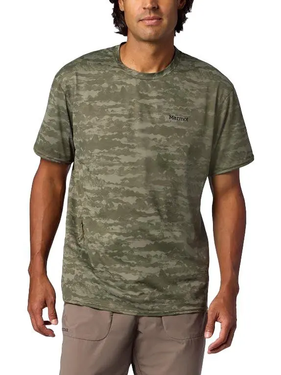 MARMOT Airexchange Solarshield Upf Crewneck T-shirt - Olive Grove Lagos