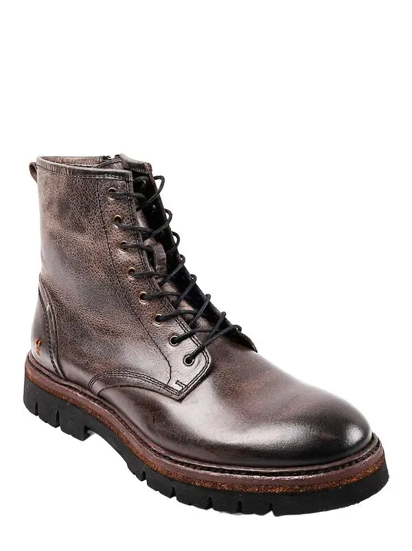 ROAN Leather Lace-up Boots - Black Greenland