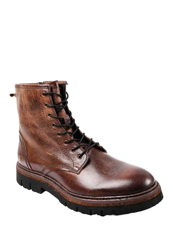 ROAN Leather Lace-up Boots - Tan Greenland