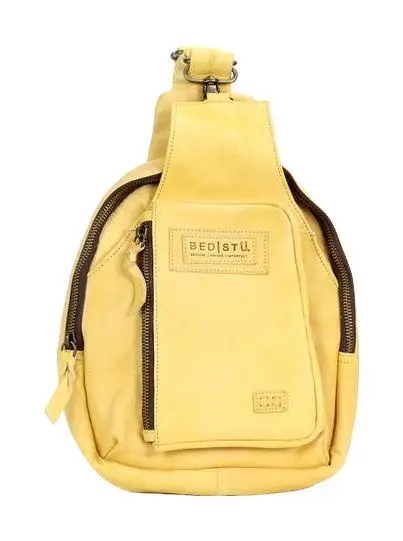 Bed Stu Leather Sling Backpack - Custard Velvet