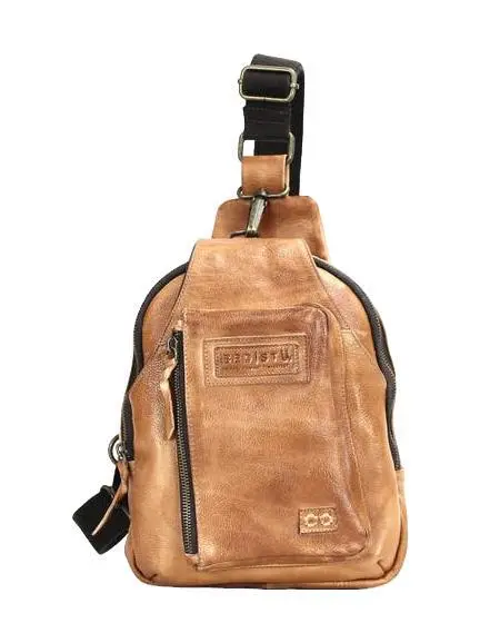 Bed Stu Leather Sling Backpack - Tan Rustic