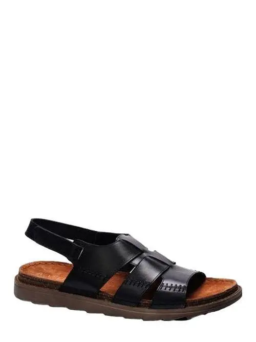 A. VEER Maldiva Back-strap Sandal - Black Leather