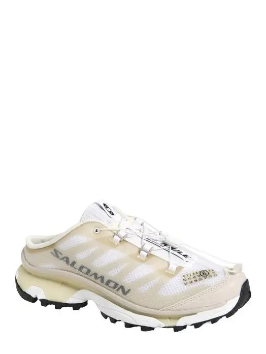 MAISON MARGIELA X Salomon Xt-4 Sneaker Mule - White/ Green Haz/ Silver