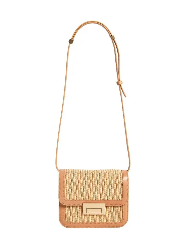 LOEFFLER RANDALL Woven Crossbody Bag - Natural/honey