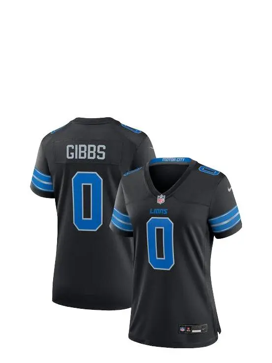 Nike Jahmyr Gibbs Detroit Lions 2nd Alternate Game Player Jersey - Black