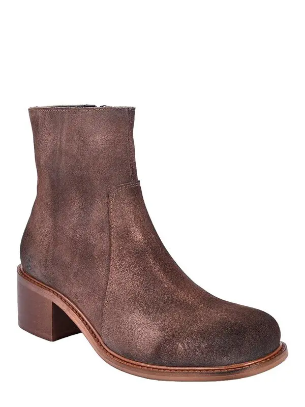 ROAN Notice Suede Ankle Boots - Grey Suede Rust Bfs