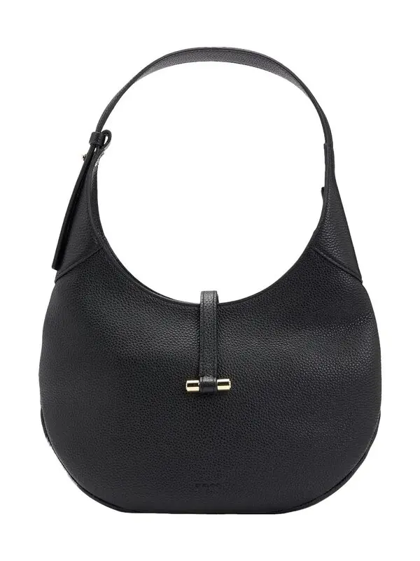 BOSS Lidney Leather Hobo Bag - Black
