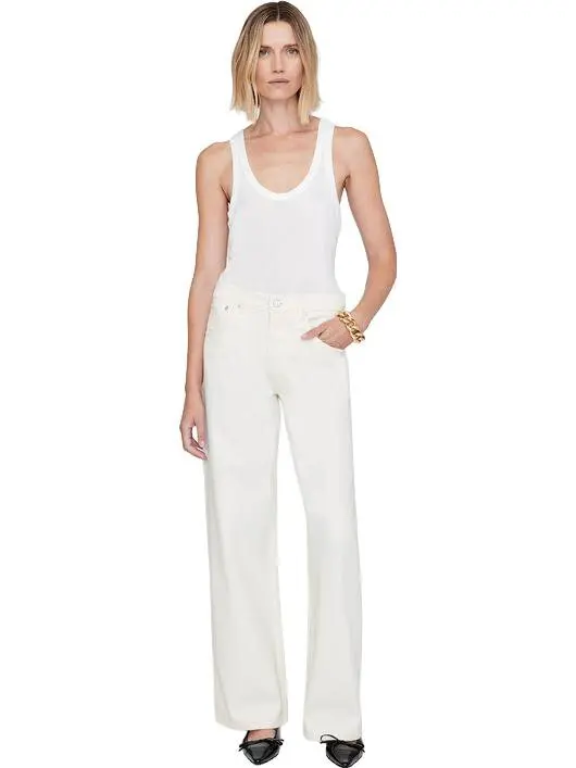 ANINE BING Manon Wide Leg Jean - Ecru