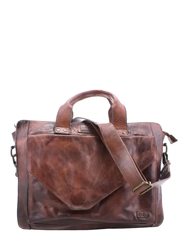 Bed Stu Leather Messenger Bag - Teak Dd