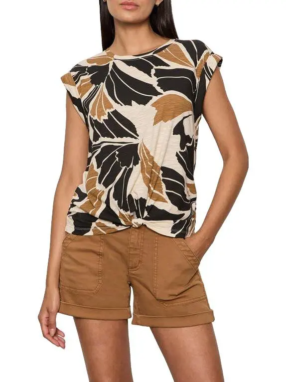 Sanctuary Knotted Muscle T-shirt - Lotus Black
