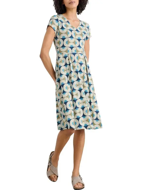 SEASALT CORNWALL Pier View Fit & Flare Dress - Sun Geo Poseidon