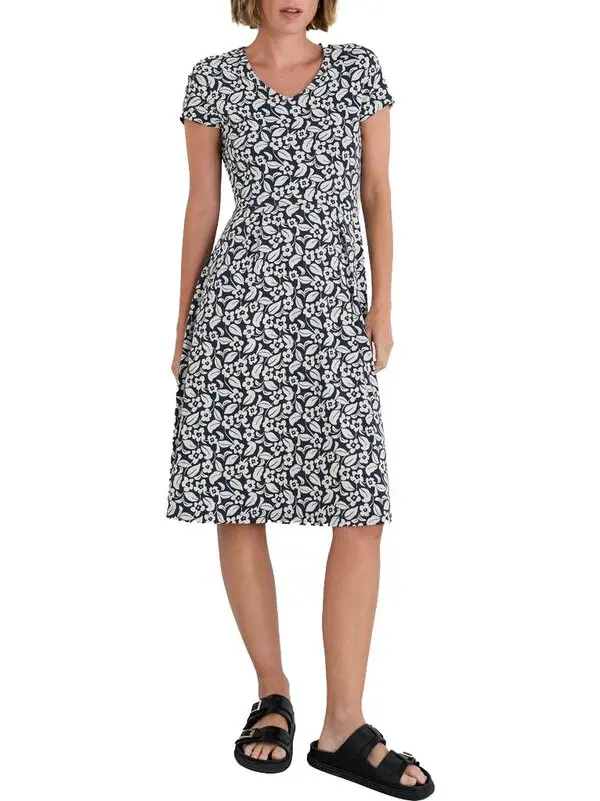 SEASALT CORNWALL Pier View Fit & Flare Dress - Winsome Floral Maritime