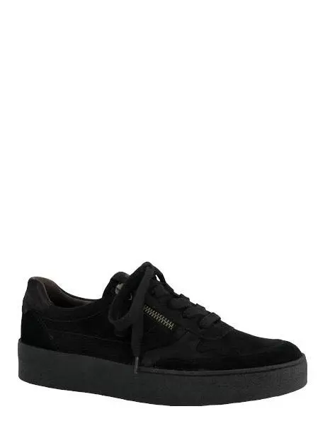 Paul Green Leather Zip Sneaker - Black Combo
