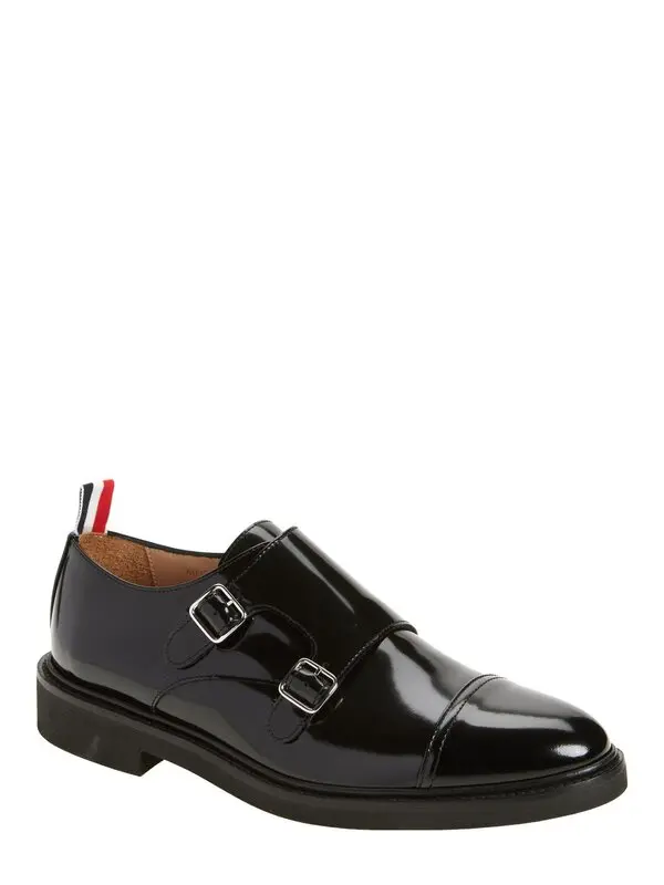 Thom Browne Cap Toe Monk Shoe - Black
