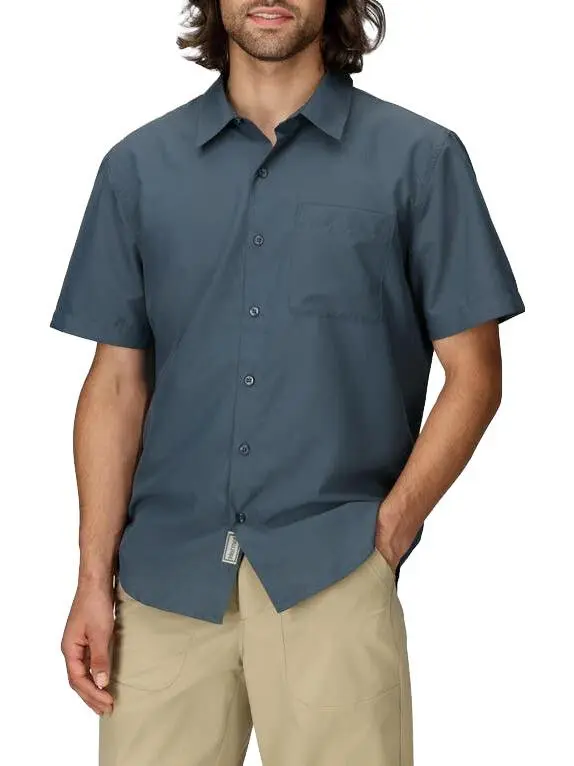 MARMOT Airexchange Solarshield Upf Short Sleeve Button-up Shirt - Thunderhead