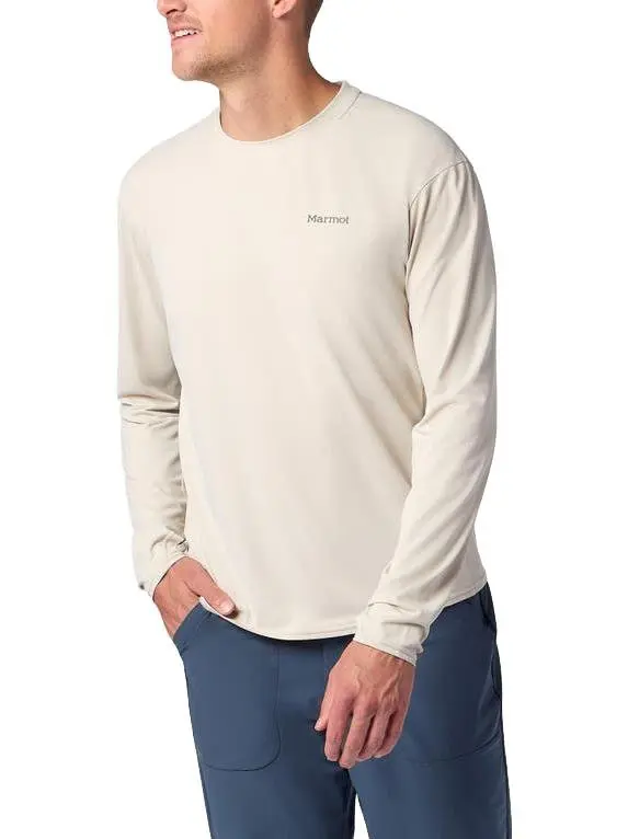 MARMOT Airexchange Solarshield Upf Long Sleeve Crewneck T-shirt - Birch Bark