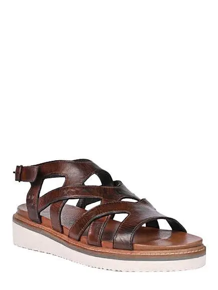 ROAN Centrist Leather Fisherman Sandals - Black Dd Tml Rust Bfs