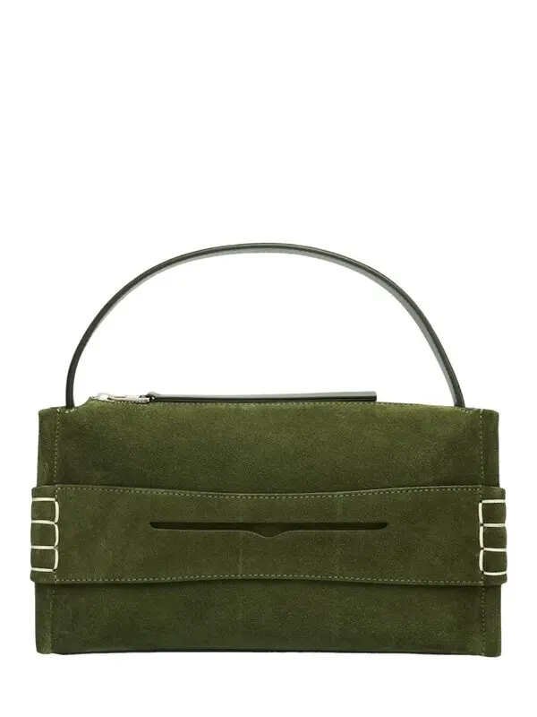 JW Anderson Loafer Suede Crossbody Bag - Khaki