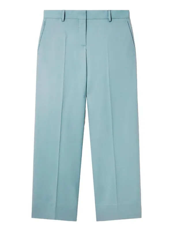 Stella McCartney Pleated Straight-leg Trousers - New Celadon