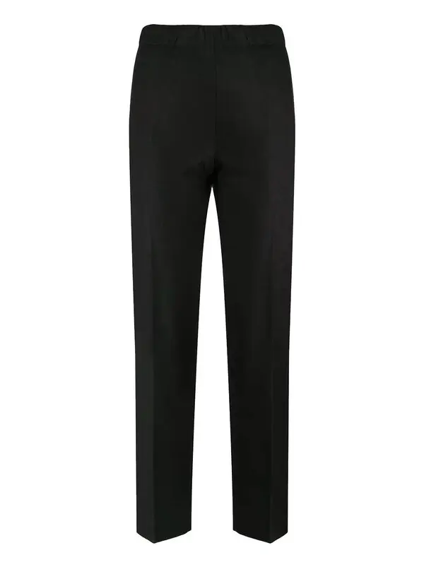 KILTIE Elasticated Waist Cropped Trousers - Black