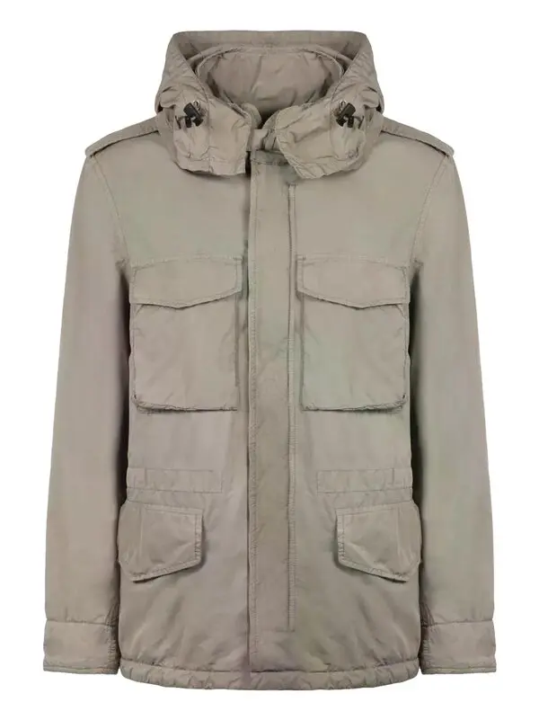 Aspesi Multi-pocket Hooded Jacket - Neutrals