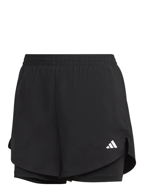 Adidas Aeroready Training Minimal Two-in-one Shorts - Black / White