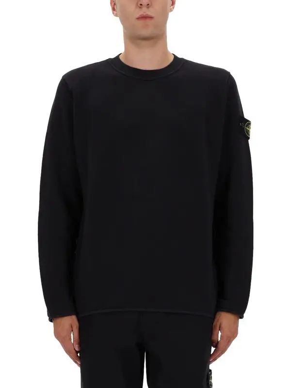 Stone Island Cotton Sweatshirt - Black