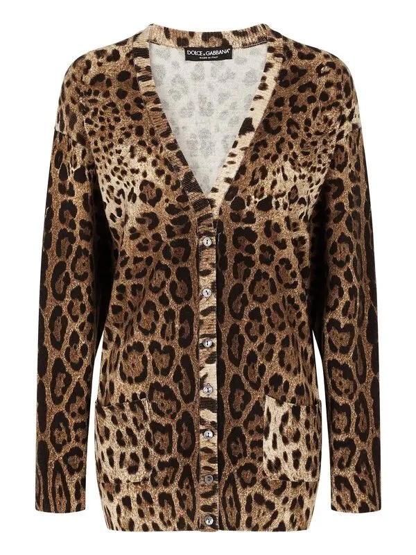 Dolce & Gabbana Buttoned Cardigan - Leo Print