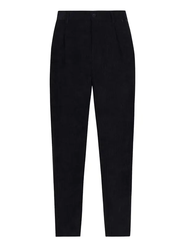 Dolce & Gabbana Corduroy Pleated Pants - Black