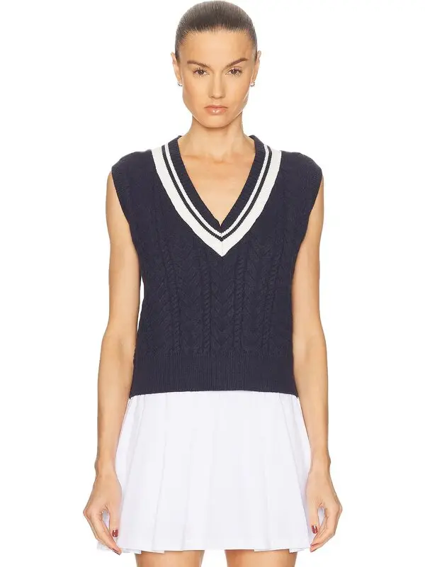 Beyond Yoga Cable Knit Vest - Nocturnal Navy