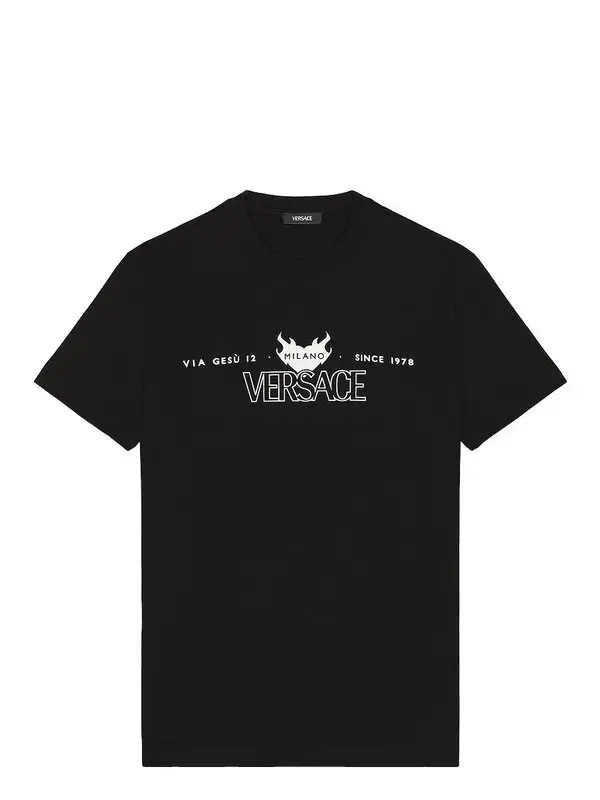 Versace Logo Print T-shirt - Black