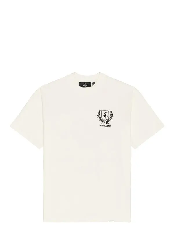 REPRESENT Crest Tee In White - Flat White