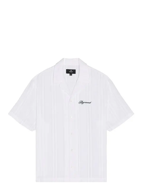 REPRESENT Embroidered Bowling Shirt In White - Antique White