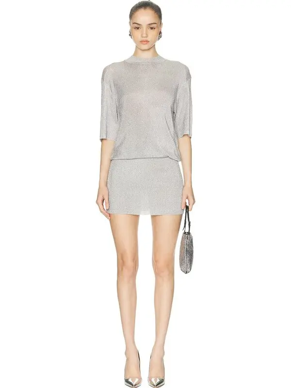SEROYA Metallic Rae Dress - Silver
