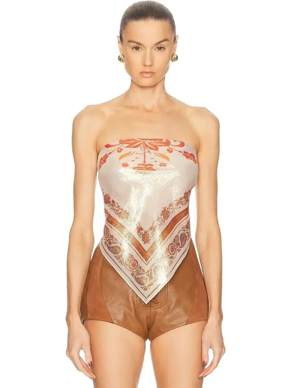 Retrofete Noelle Top - Terracotta Bandana