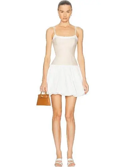 Simkhai Fifi Bubble Mini Dress - Sand Multi