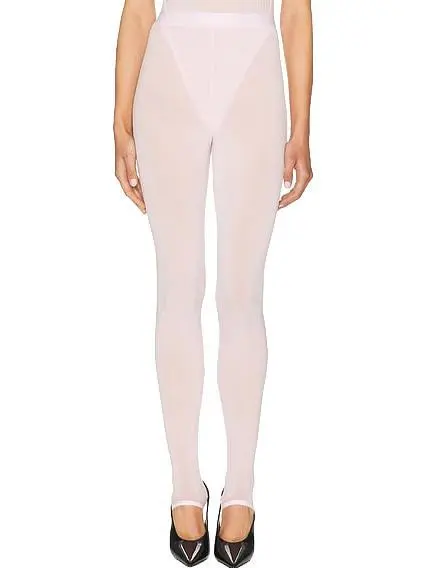 Wardrobe.NYC Sheer Stirrup Legging - Blush