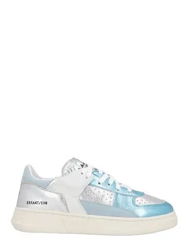 RUN OF Light Leather Low-top Sneakers - Blue
